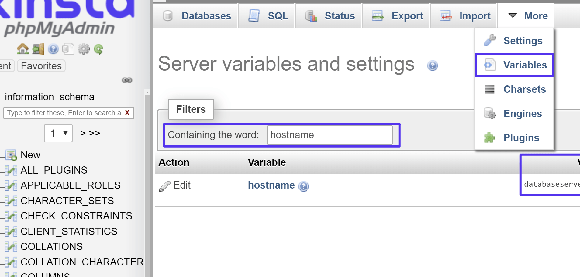 Como saber el host de mysql
