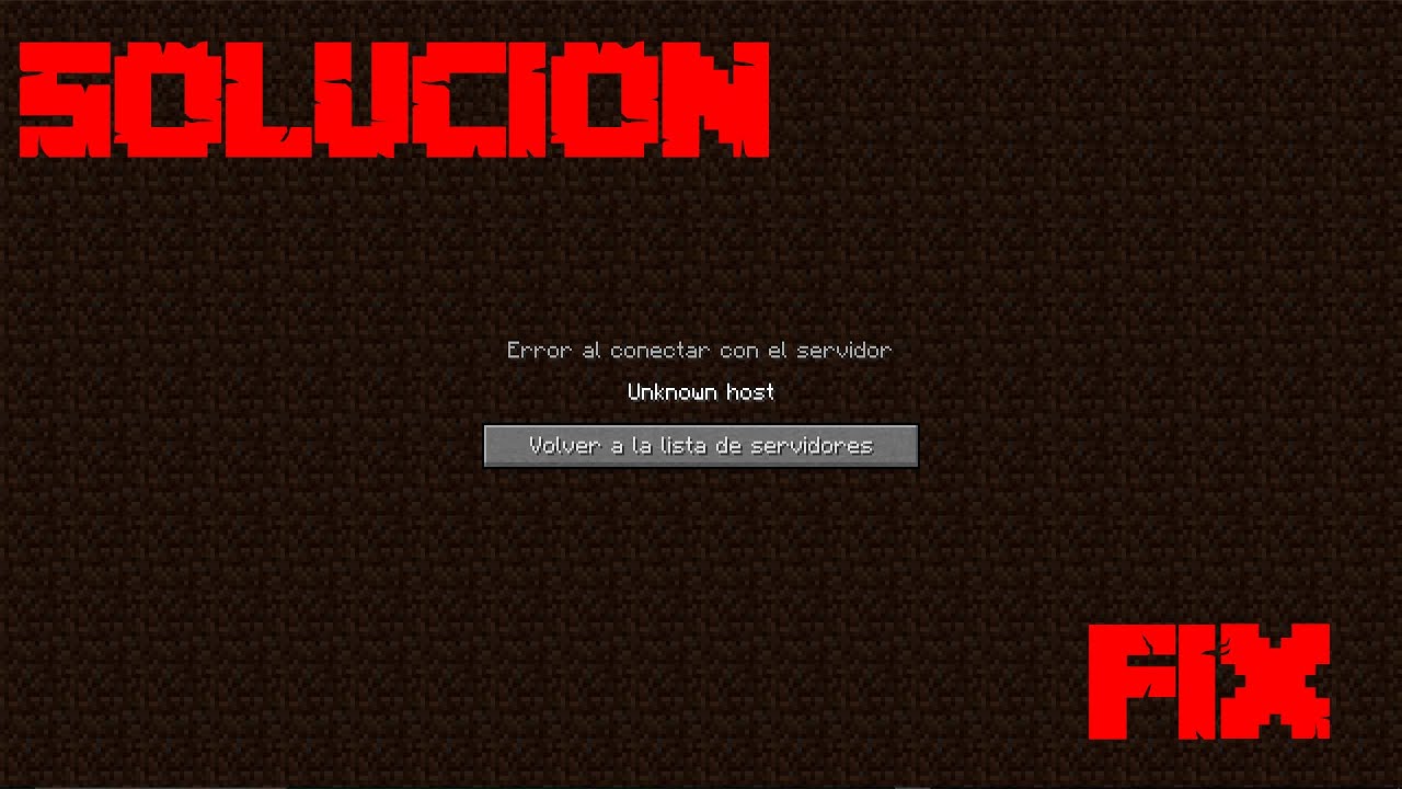 Como solucionar el problema unknown host